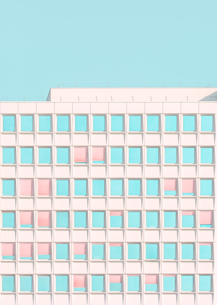 'Blue Windows' Poster, picture, metal print, paint by Laura Sanchez ...