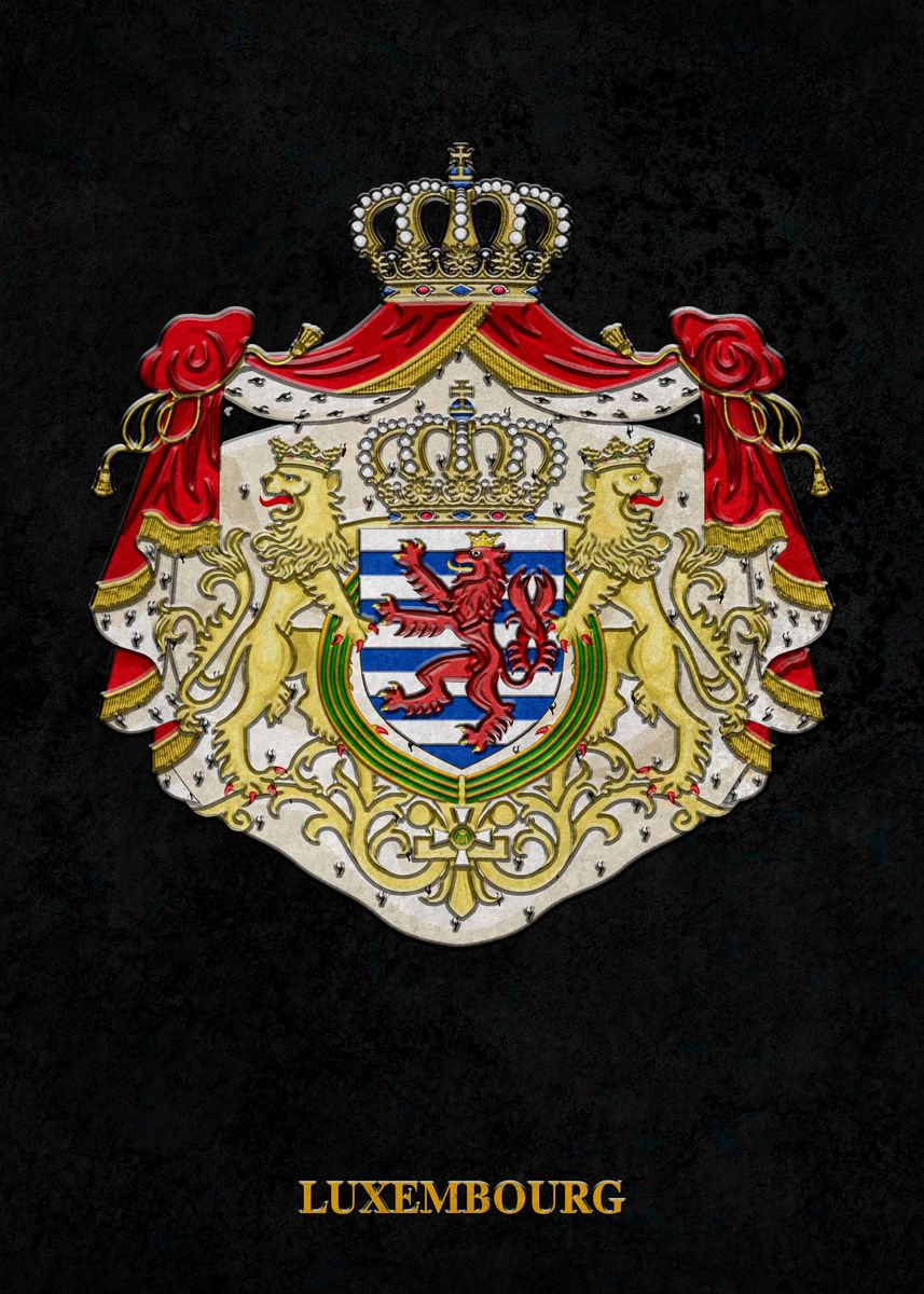 'Arms of Luxembourg' Poster by Ferit Kurt | Displate