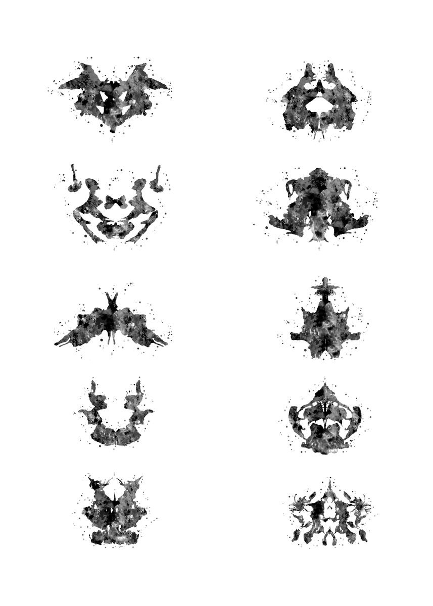 'Collection of Rorschach ' Poster, picture, metal print, paint by ...