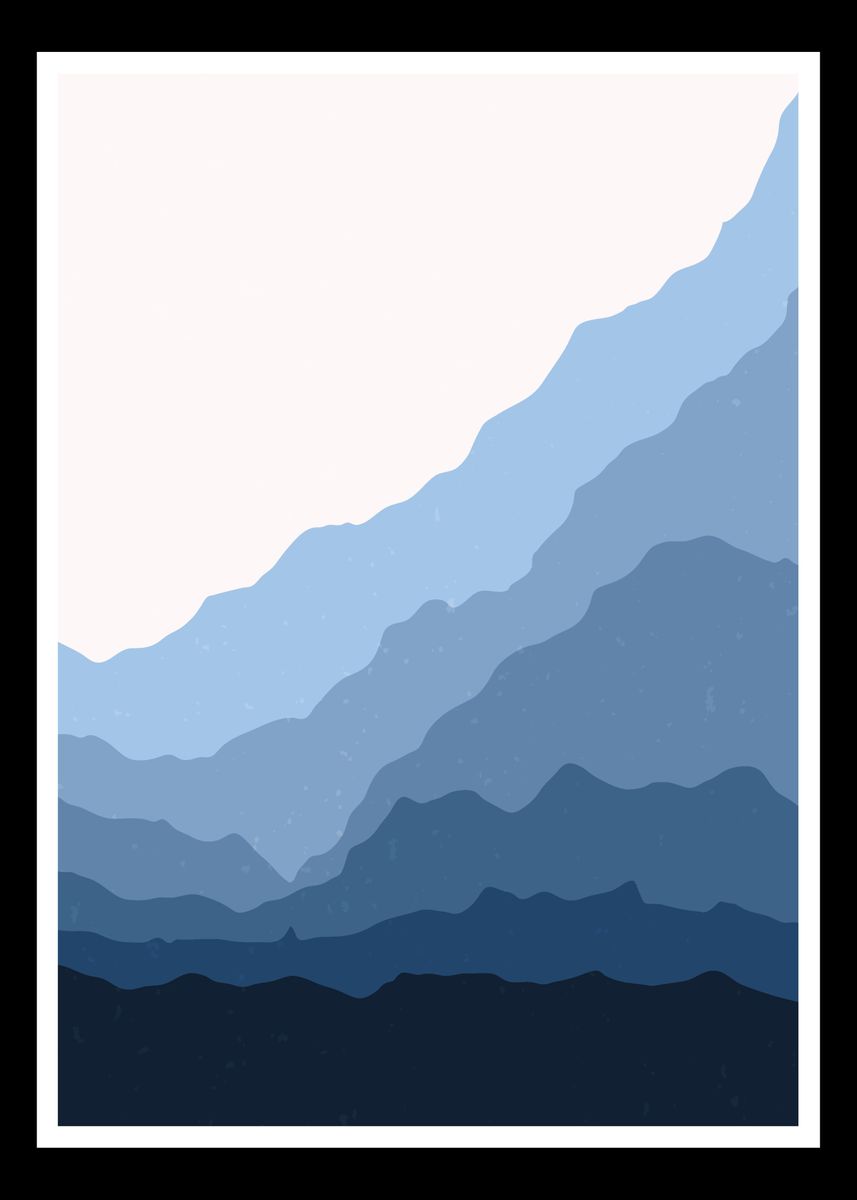 'Abstract Landscape Blue' Poster, picture, metal print, paint by Artur ...