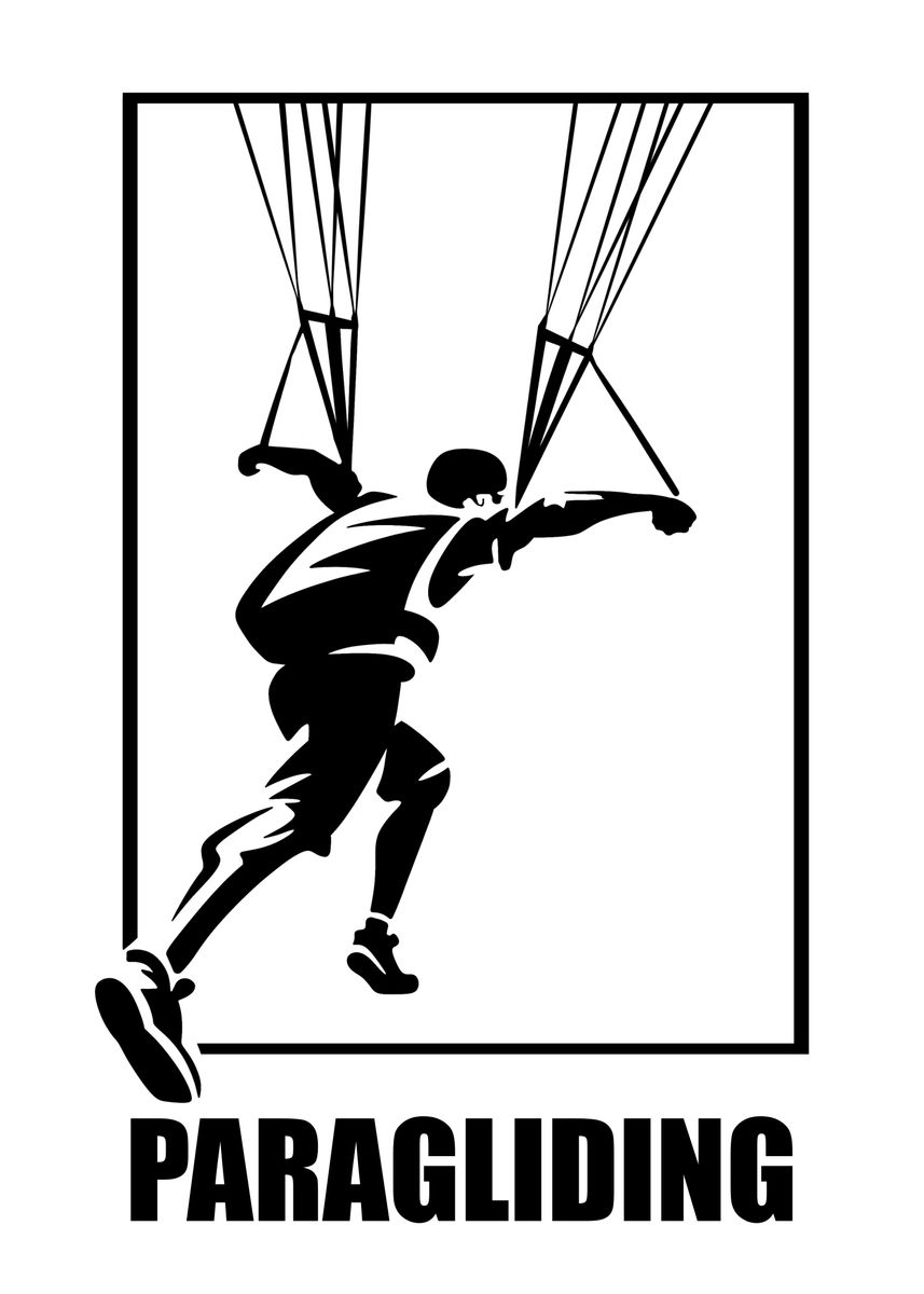 'Paragliding' Poster, picture, metal print, paint by UNIKORN | Displate