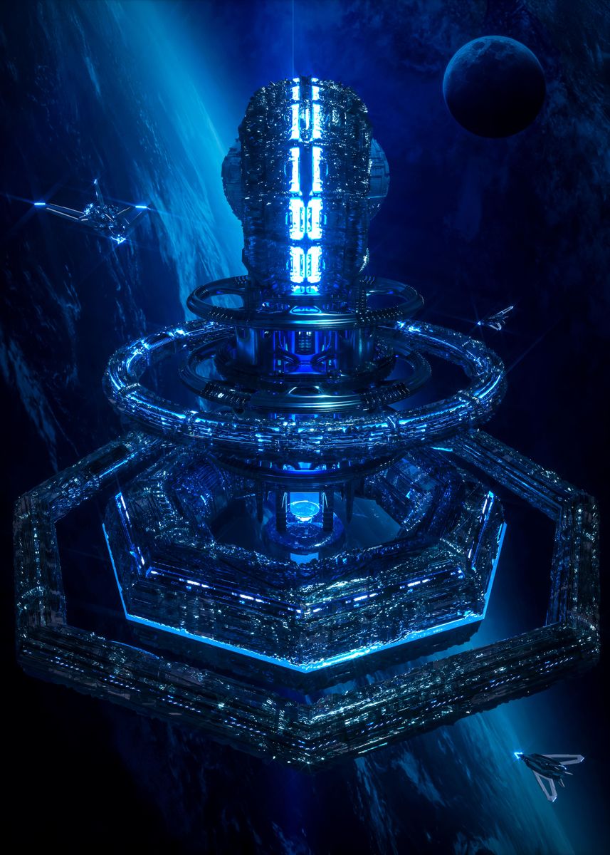 'STAR BASE 5115' Poster, picture, metal print, paint by Diego The ...