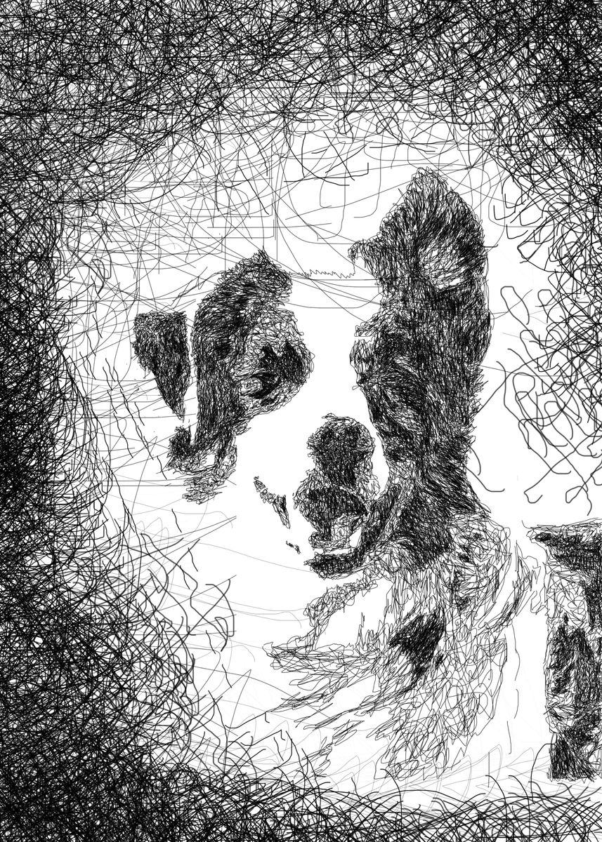 'Dog Scribble Art' Poster by Auficon | Displate