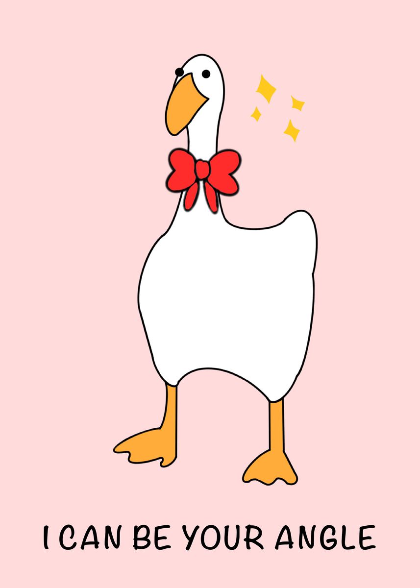 'Lovely Goose' Poster, picture, metal print, paint by artbynue | Displate