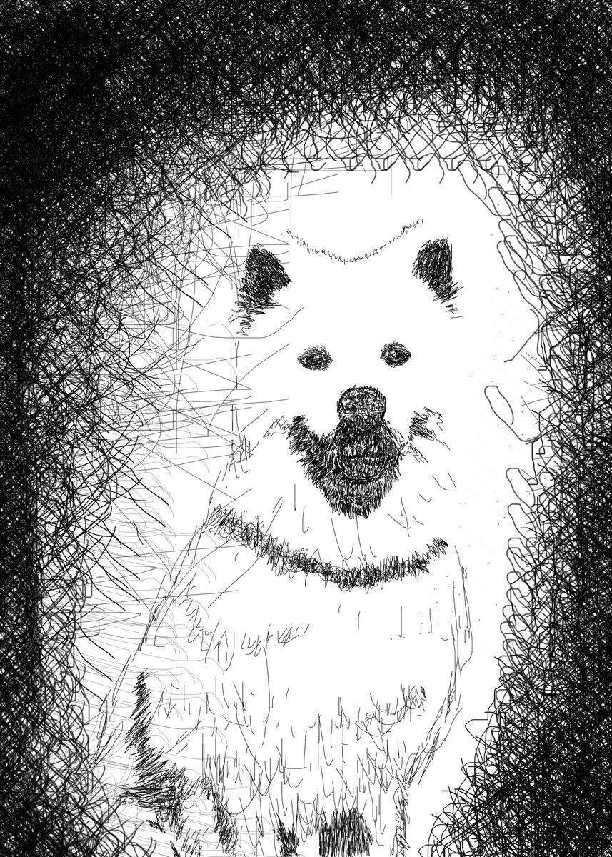 'Dog Scribble Art' Poster, picture, metal print, paint by Auficon ...