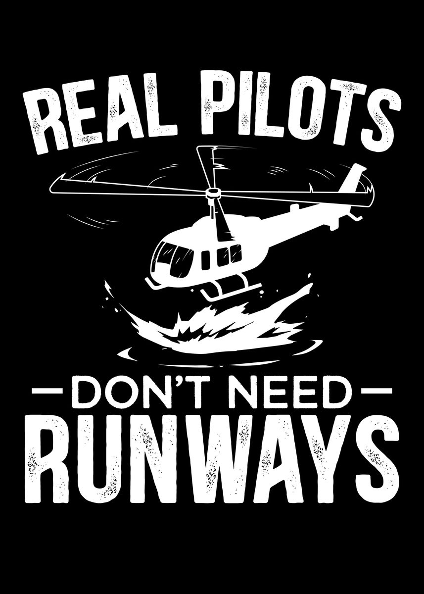 'Helicopter Pilot' Poster, picture, metal print, paint by NAO | Displate