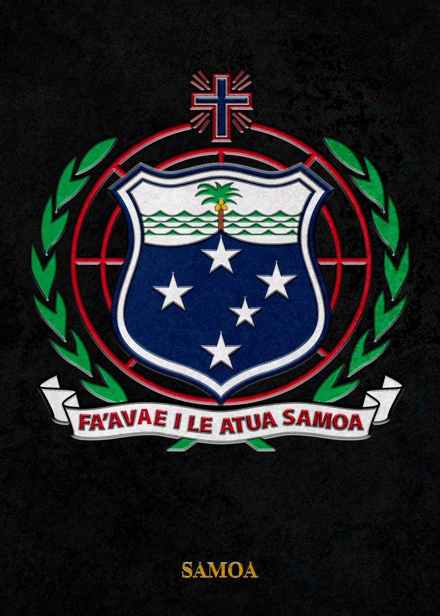 'Arms of Samoa' Poster, picture, metal print, paint by Ferit Kurt ...