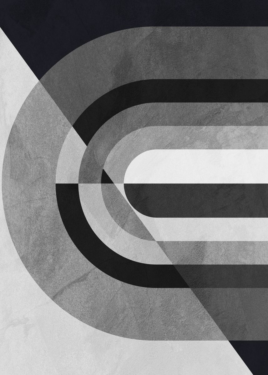 'GEOMETRIC ABSTRACT 140B' Poster, picture, metal print, paint by ...