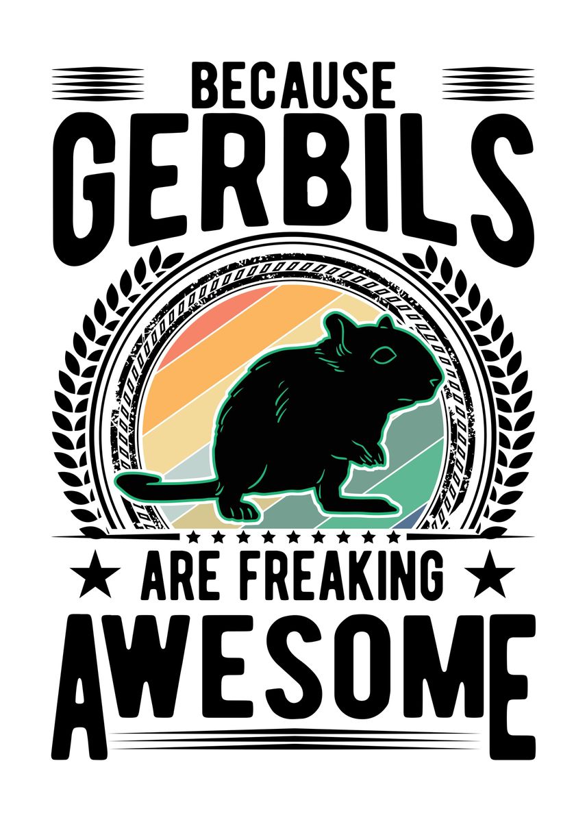 'Racing Rat Gerbil' Poster, picture, metal print, paint by ...