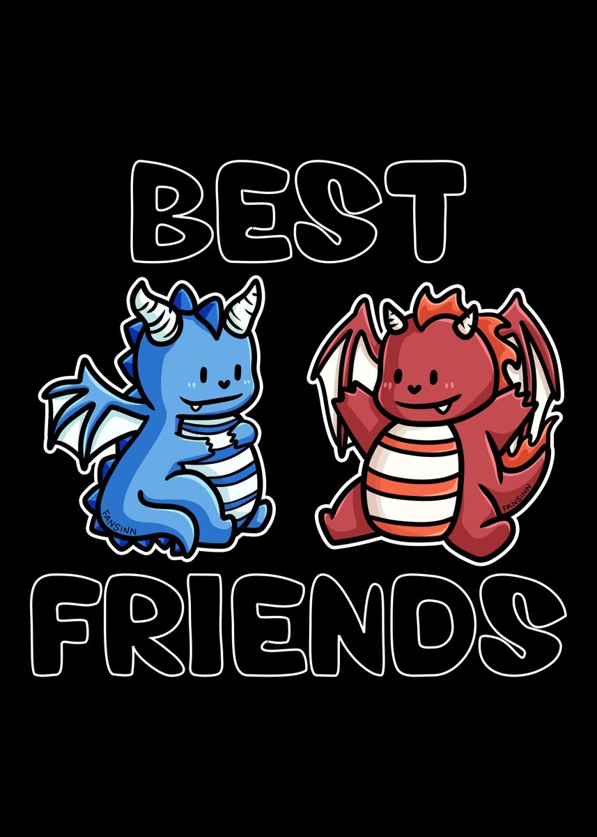 'Dragon Legend friends cart' Poster, picture, metal print, paint by ...