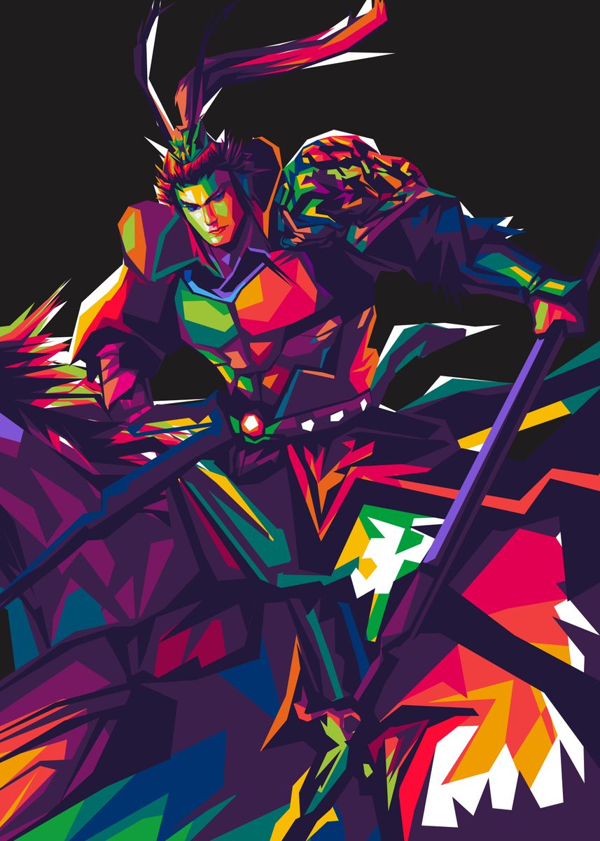 'Lu Bu' Poster, picture, metal print, paint by arrasign | Displate