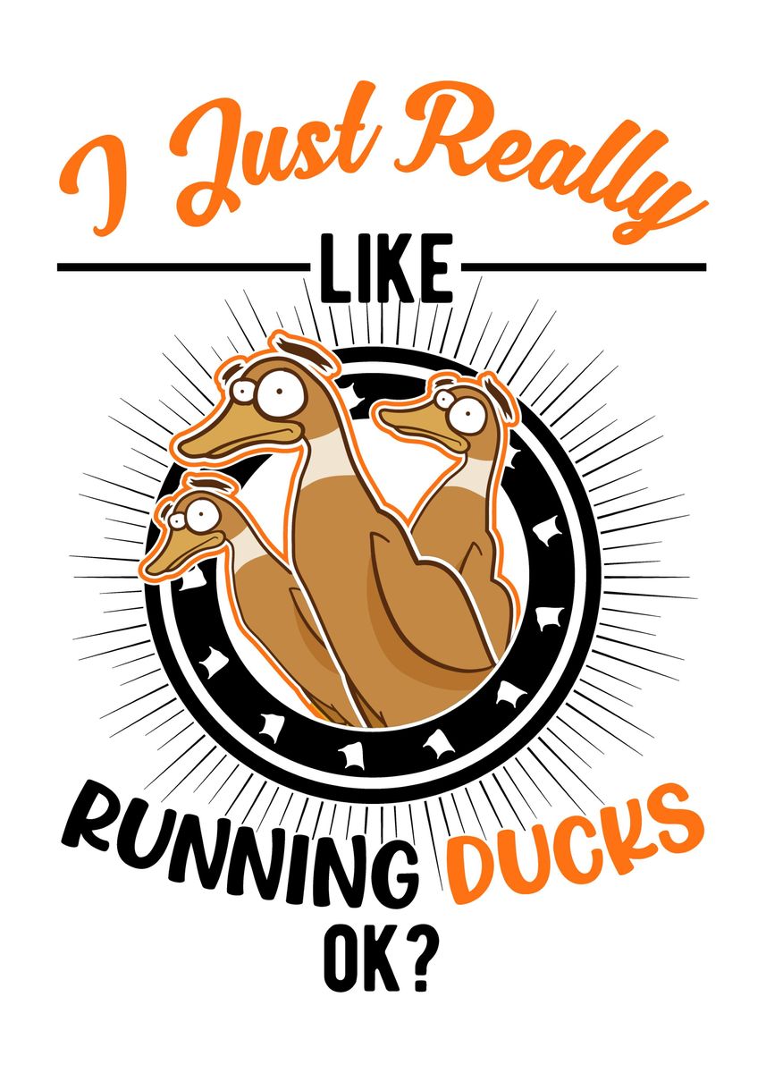 'Indian Runner Duck' Poster, picture, metal print, paint by ...