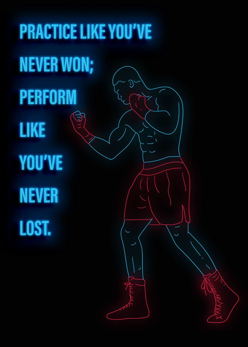 'Boxing motivational ' Poster, picture, metal print, paint by dam art ...
