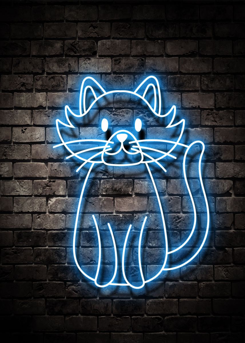 'Animal Cats' Poster, picture, metal print, paint by Osman Conner ...
