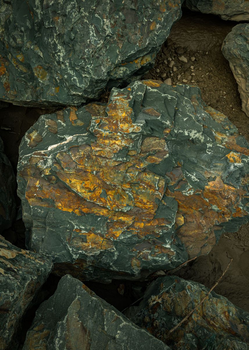 'River Bedrock' Poster, picture, metal print, paint by Catalin ...