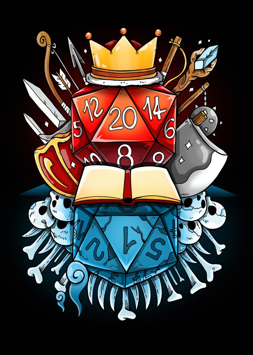 'Dice Winner and Loser' Poster, picture, metal print, paint by ...