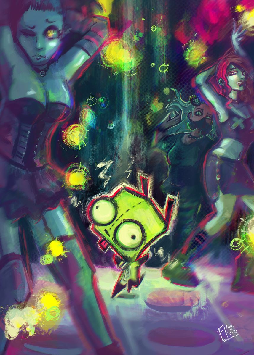 'Gir Dancing' Poster, picture, metal print, paint by Francisco K | Displate