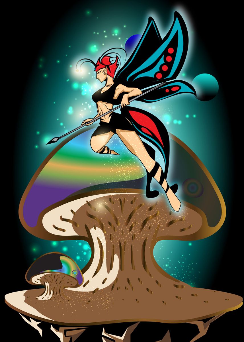 'Lady Warrior 2' Poster, picture, metal print, paint by RYAN JAY EGUIA | Displate