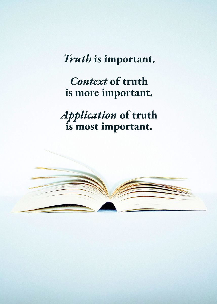 'Truth Is Important' Poster, picture, metal print, paint by ABConcepts ...