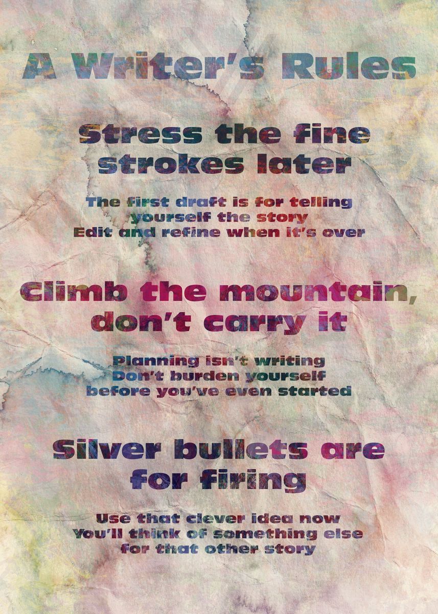 'A Writers Rules' Poster, picture, metal print, paint by Dean Marden ...