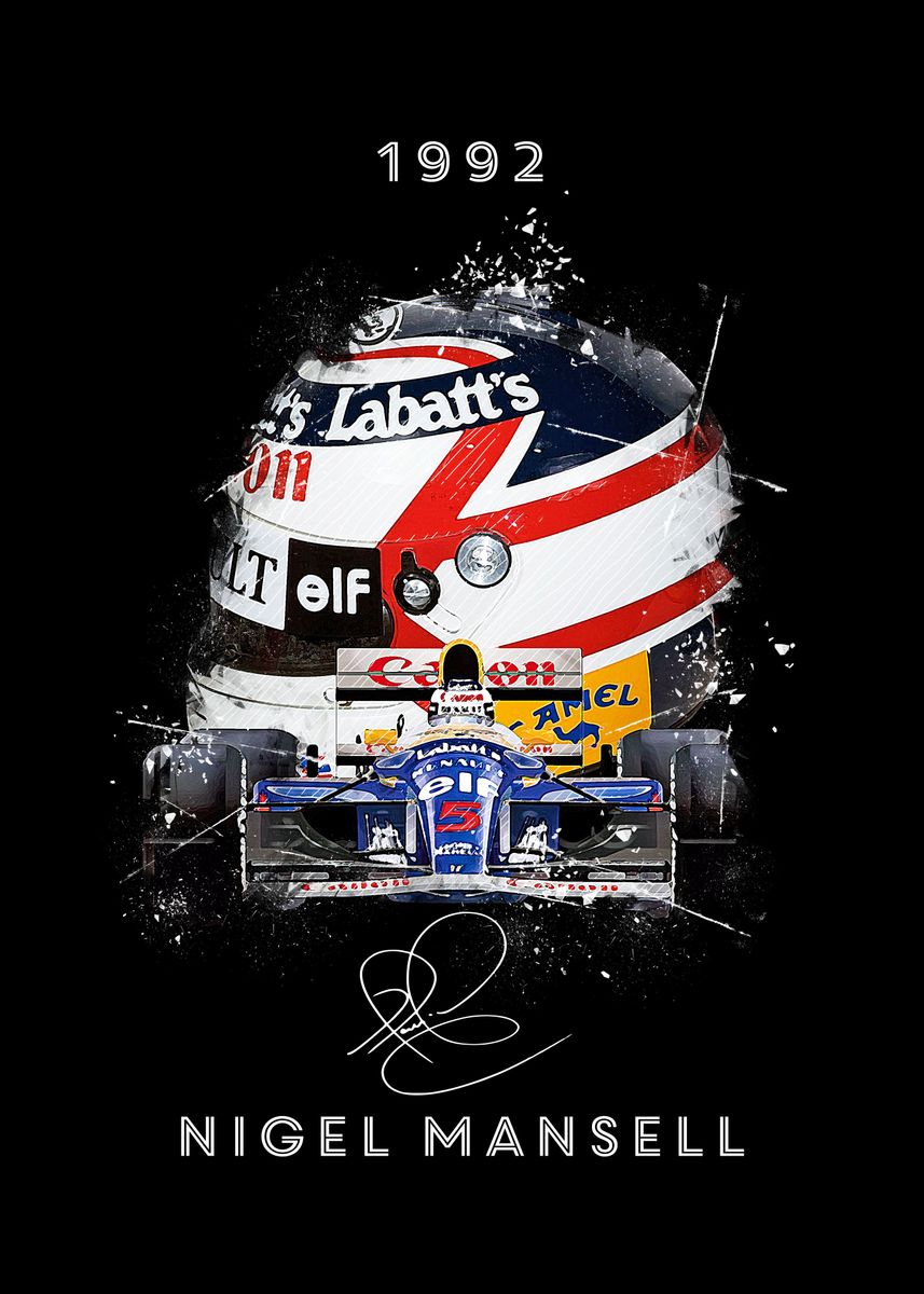 'Nigel Mansell ' Poster by Daisy Donna | Displate