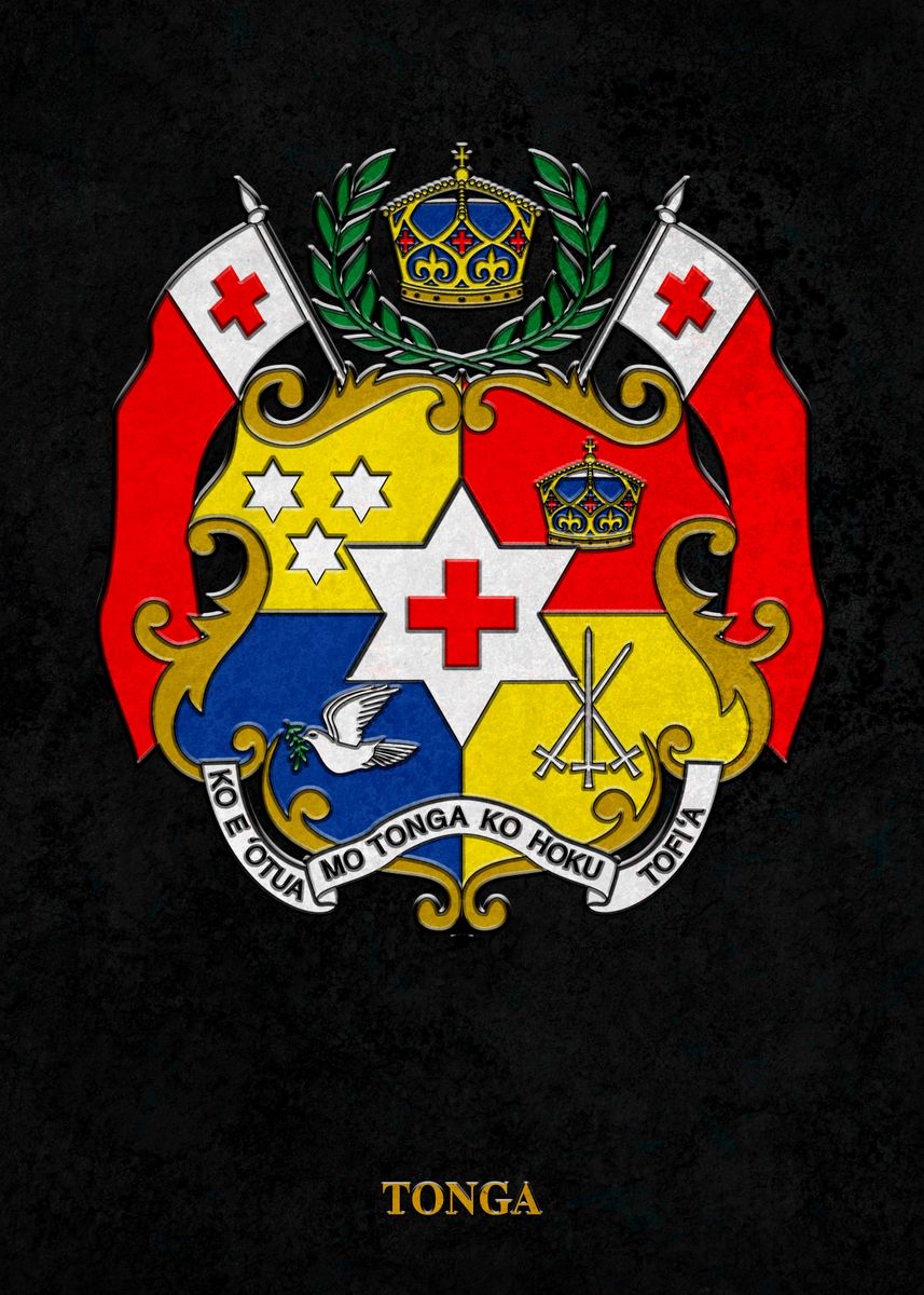 'Arms of Tonga' Poster, picture, metal print, paint by Ferit Kurt ...