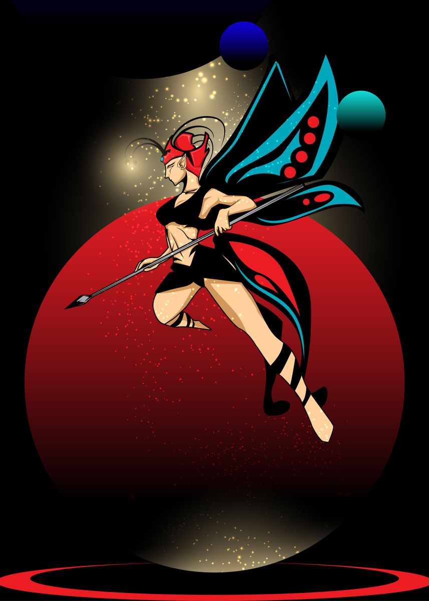 'Lady Warrior' Poster, picture, metal print, paint by RYAN JAY EGUIA | Displate