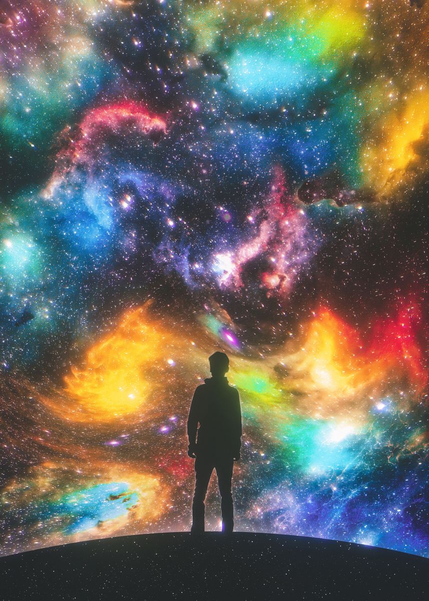 'Through the cosmos II' Poster, picture, metal print, paint by Jatin ...