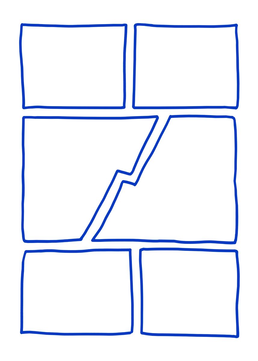 'Comic book page layout zza' Poster, picture, metal print, paint by ...