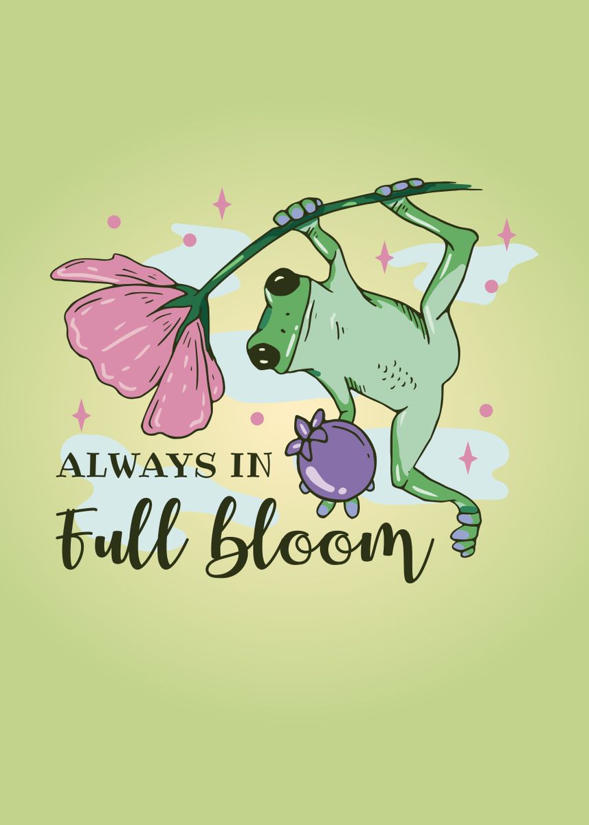 'Cute Cottagecore Frog' Poster, picture, metal print, paint by ...