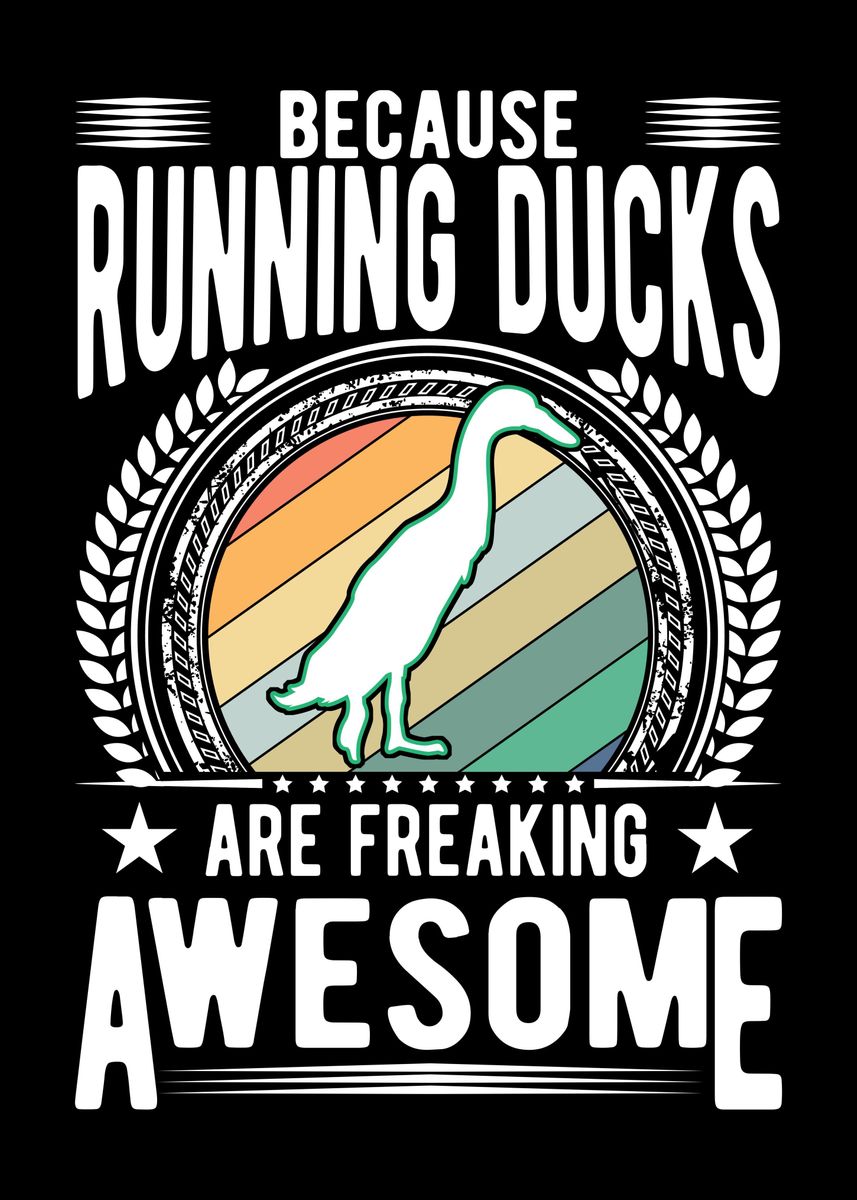 'Indian Runner Duck' Poster, picture, metal print, paint by ...