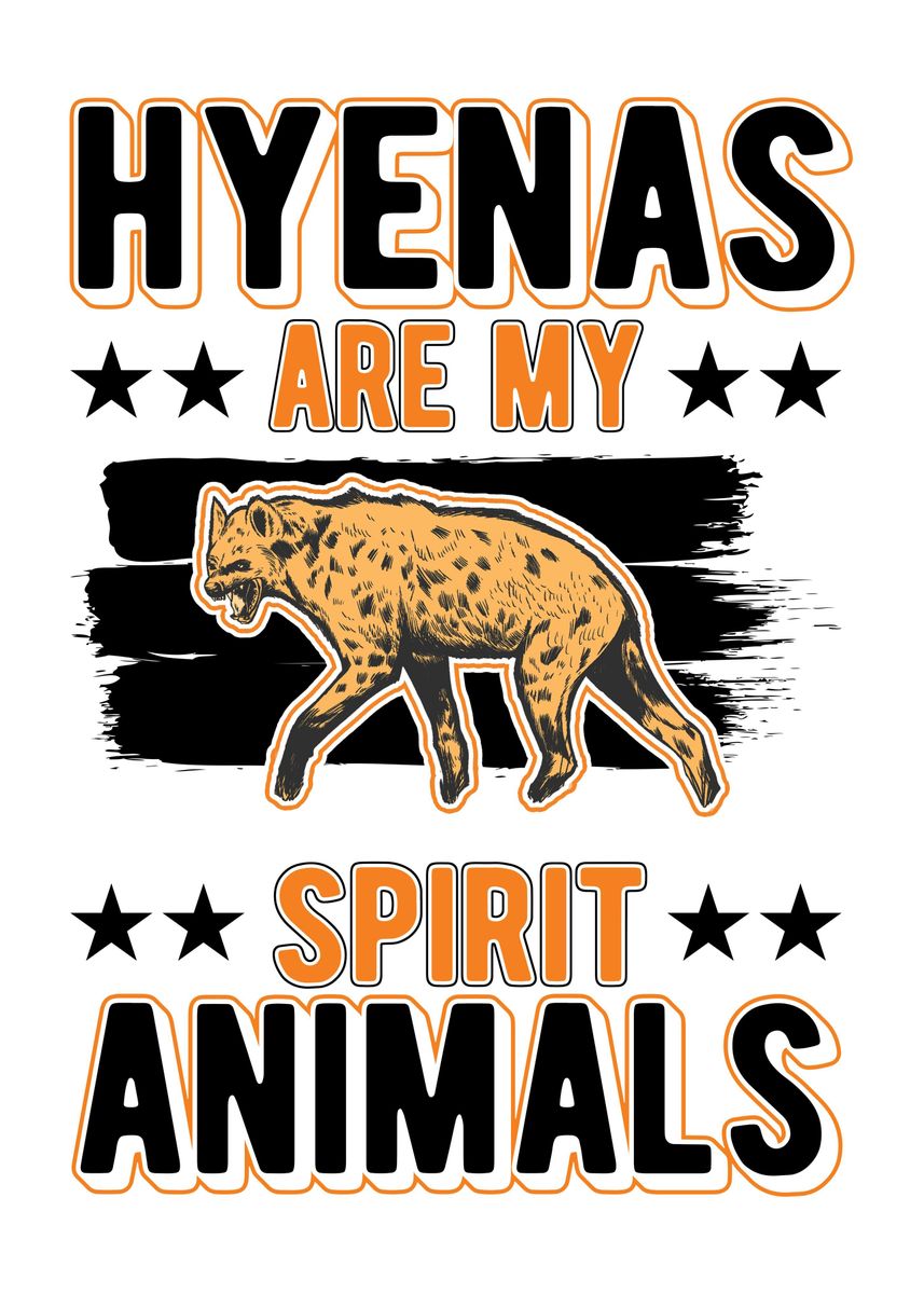 'Hyena Spirit Animal' Poster, picture, metal print, paint by ...
