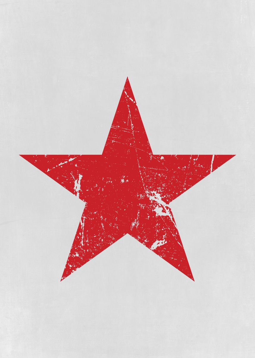 'Red Star' Poster, picture, metal print, paint by John Marinakis | Displate
