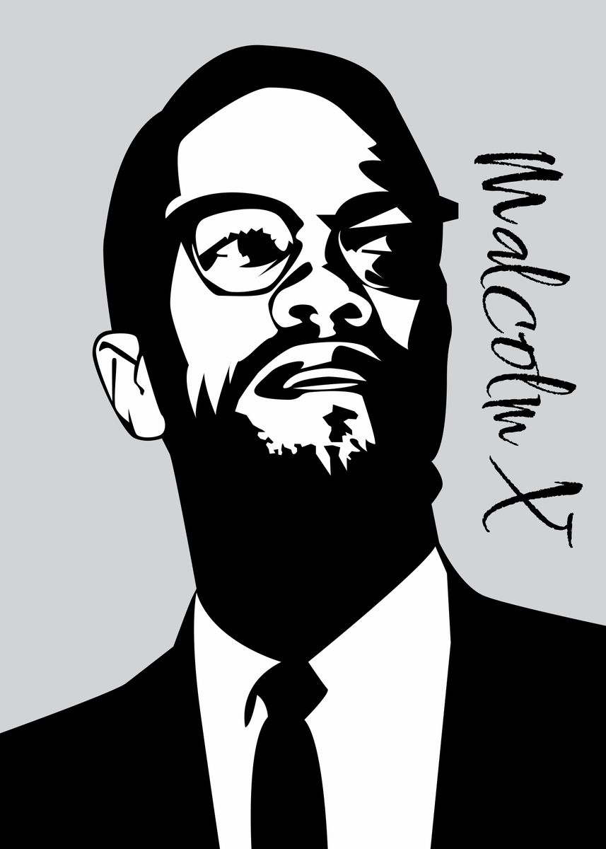 'Malcolm X' Poster, picture, metal print, paint by Ahmad Zaki Ramadhan ...