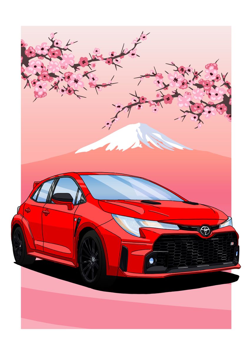 'GR Corolla' Poster, picture, metal print, paint by ND Fat | Displate