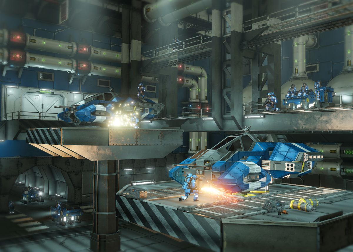 'Hangar Repairs' Poster by Space Engineers | Displate