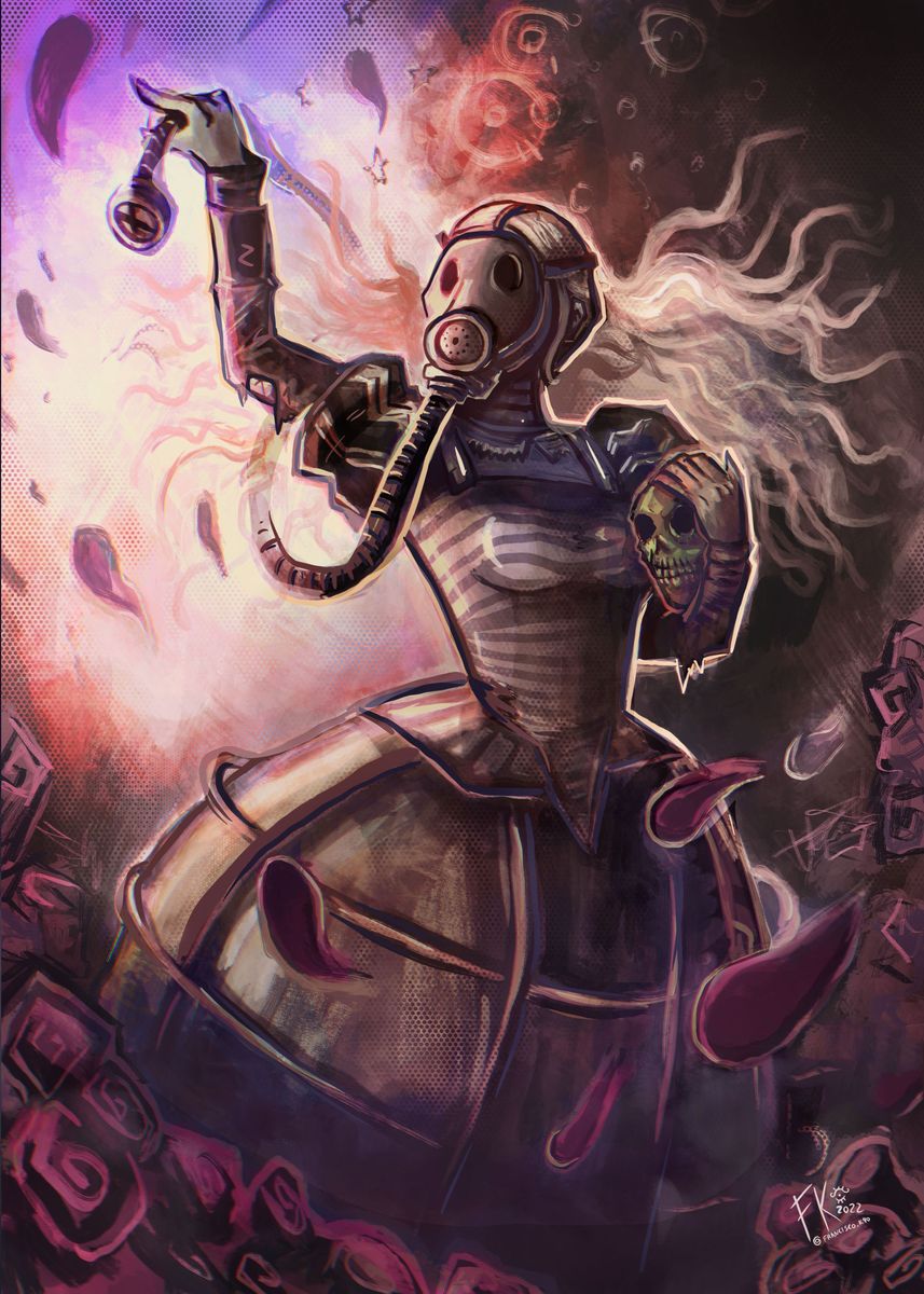 'MCR Mother War' Poster, picture, metal print, paint by Francisco K ...