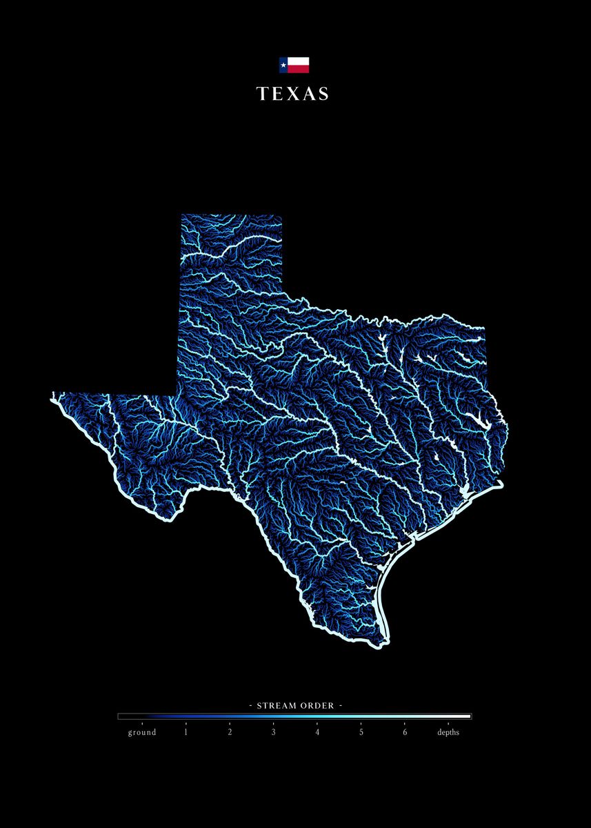 'US Texas' Poster, picture, metal print, paint by Raphael | Displate