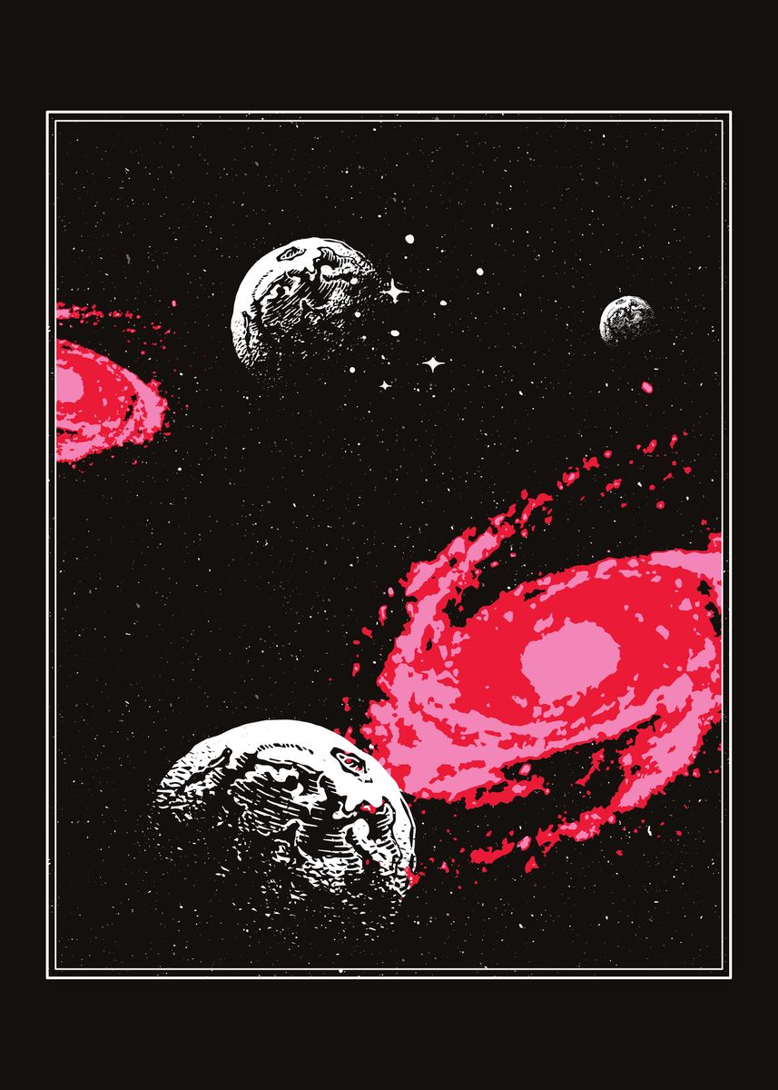 'Outer Space Galaxy Cosmos' Poster, picture, metal print, paint by Jon ...