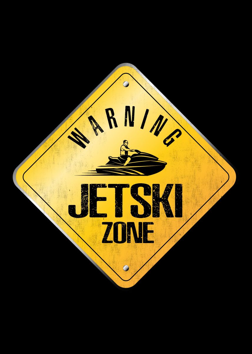 'Jet Ski' Poster, picture, metal print, paint by BobbyBubble | Displate