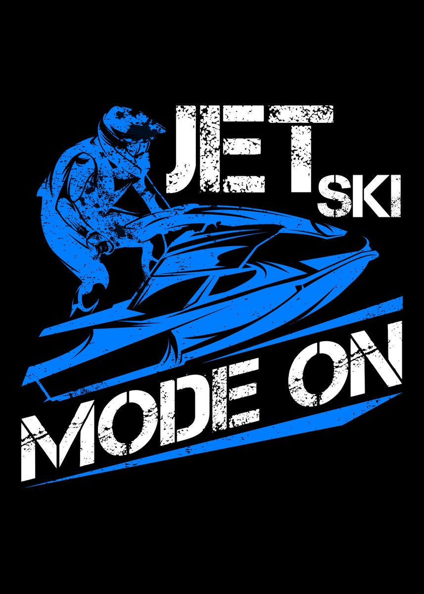 'Jet Ski' Poster, picture, metal print, paint by BobbyBubble | Displate