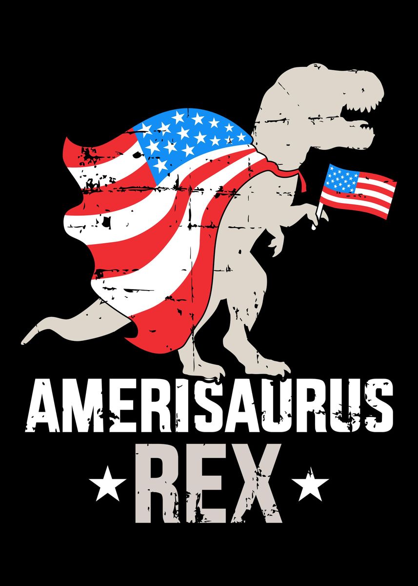 'Funny amerisaurus rex dino' Poster by Designzz | Displate