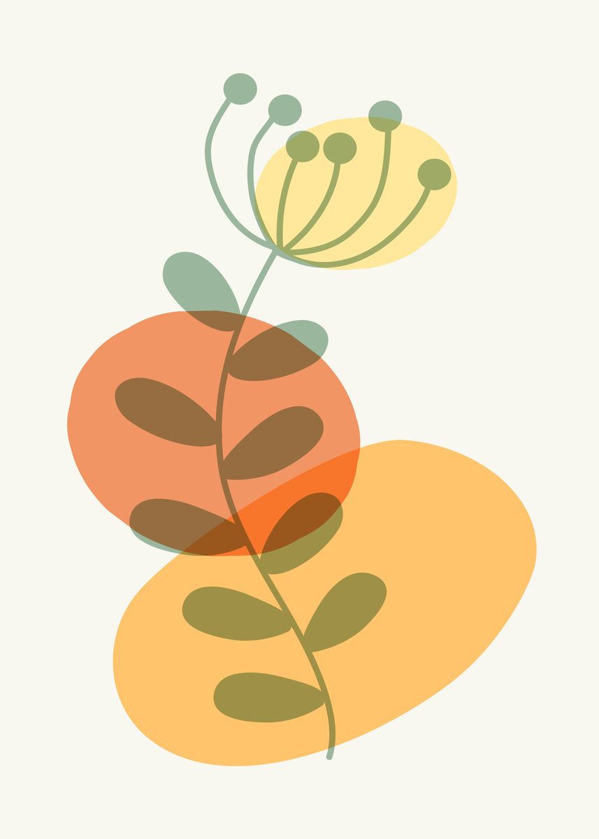 'Botanical Floral Shapes' Poster, picture, metal print, paint by Human ...