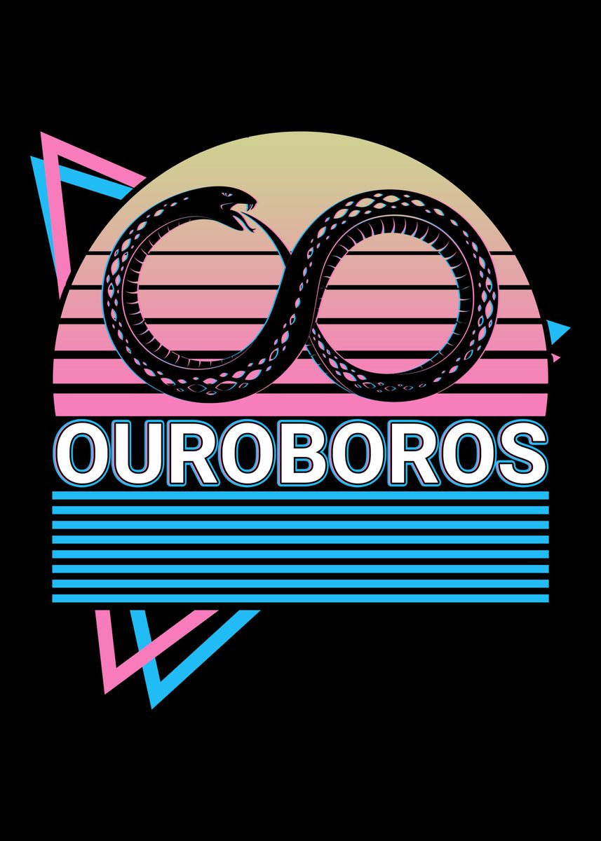 'Ouroboros Alchemy Retro' Poster by AestheticAlex | Displate