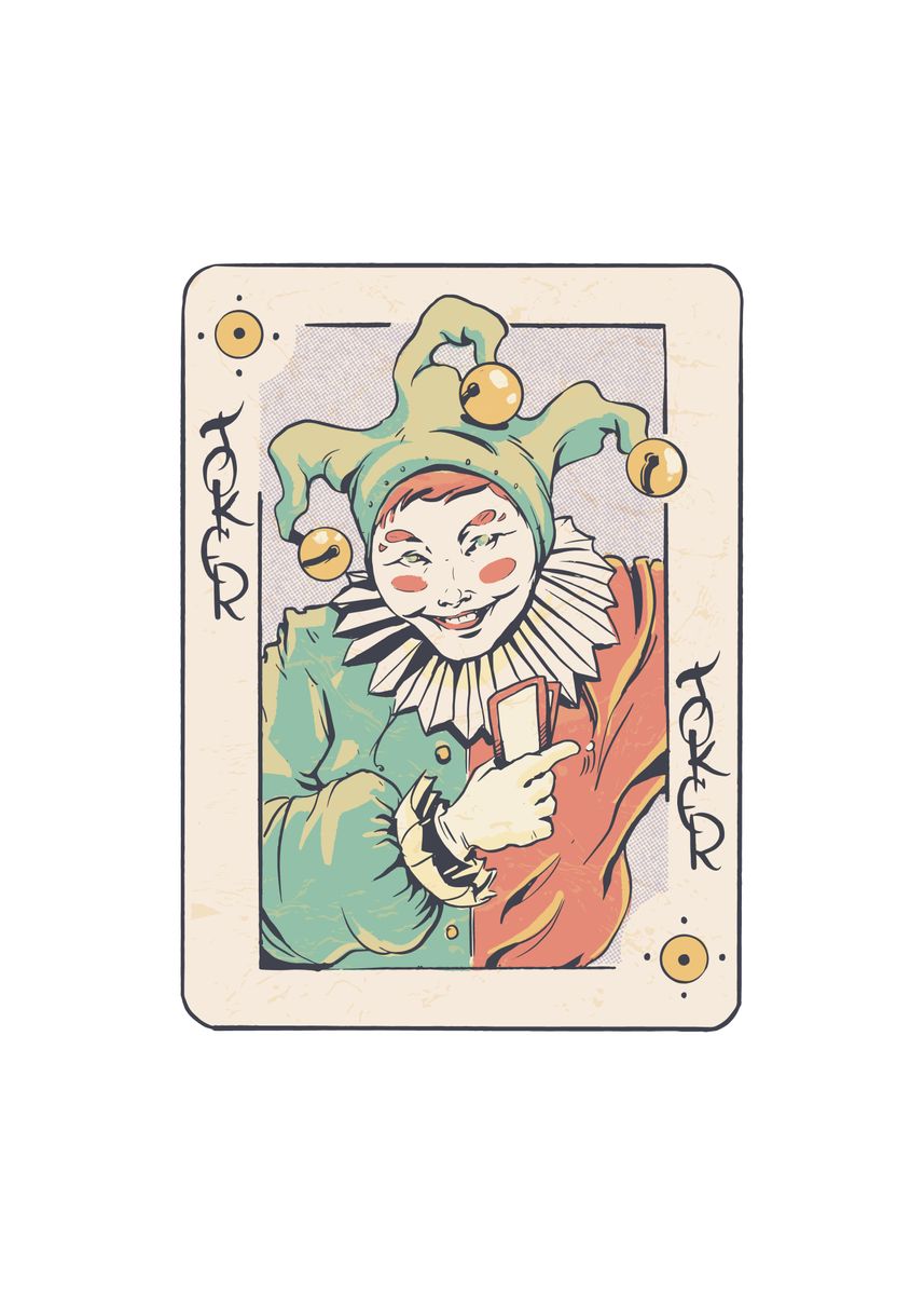 'Joker Card Poker Gambling' Poster, picture, metal print, paint by ...