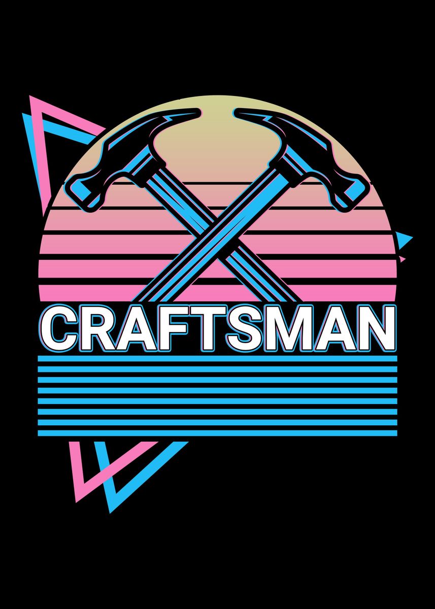 'Craftsman Retro' Poster, picture, metal print, paint by AestheticAlex ...