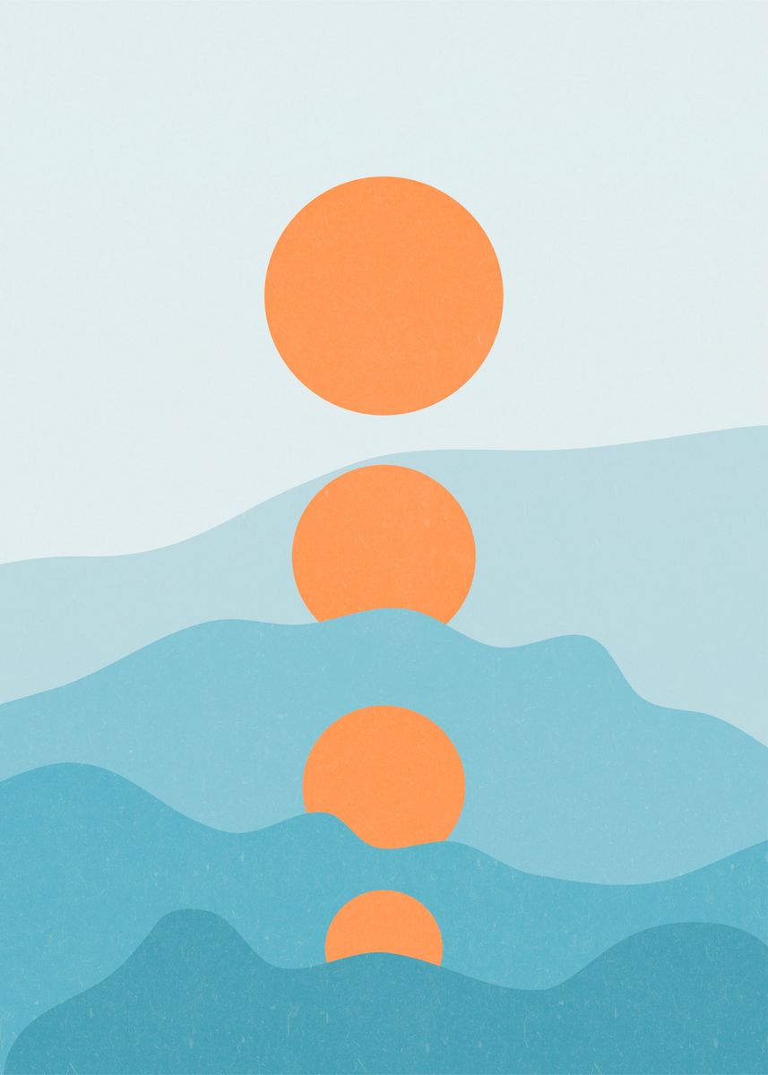 'Abstract Moon Minimalist' Poster, picture, metal print, paint by Jay ...