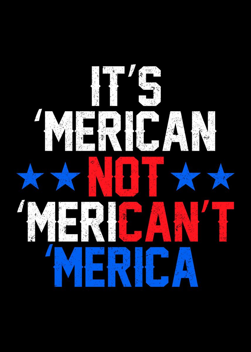 'Its American' Poster, picture, metal print, paint by crbn design ...