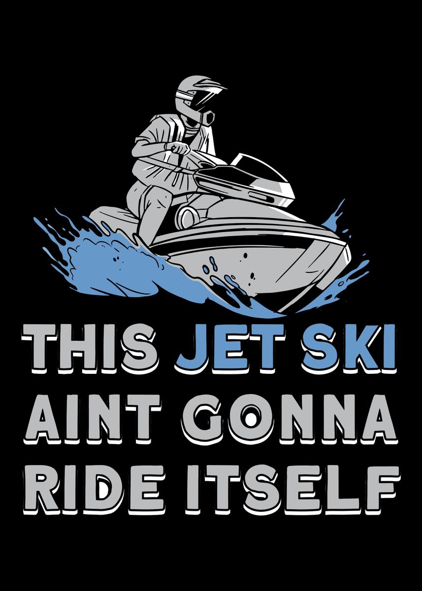 'Jet Ski' Poster, picture, metal print, paint by BobbyBubble | Displate
