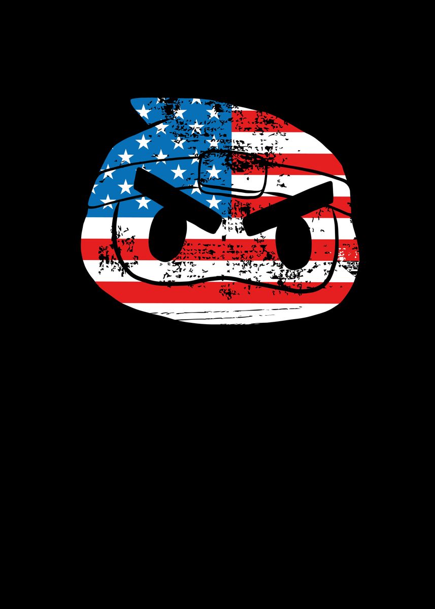 'USA ninja flag' Poster, picture, metal print, paint by BeMi | Displate